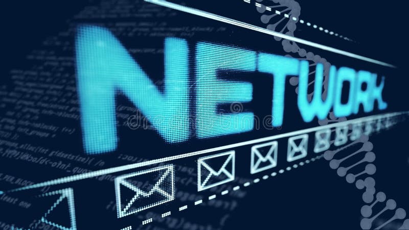 Neon Social Networking Text and Message Icons Against Dna Structure ...