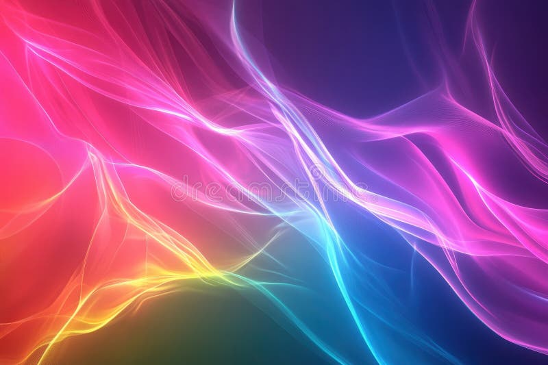 Neon Soft Blend of Colors in Abstract Background Stock Illustration ...