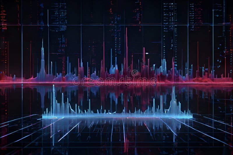 Abstract Neon Soundwave Design with Vibrant Energy and Rhythmic Flow ...