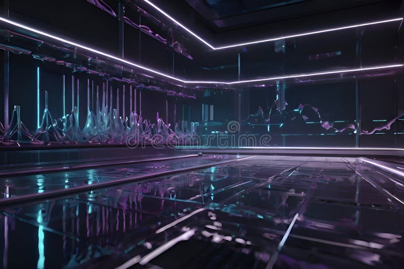 Abstract Neon Soundwave Design with Vibrant Energy and Rhythmic Flow ...