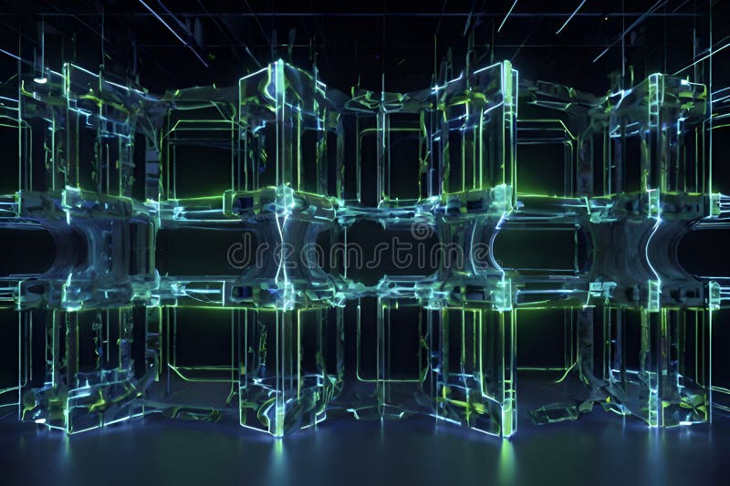 Abstract Neon Soundwave Design with Vibrant Energy and Rhythmic Flow ...