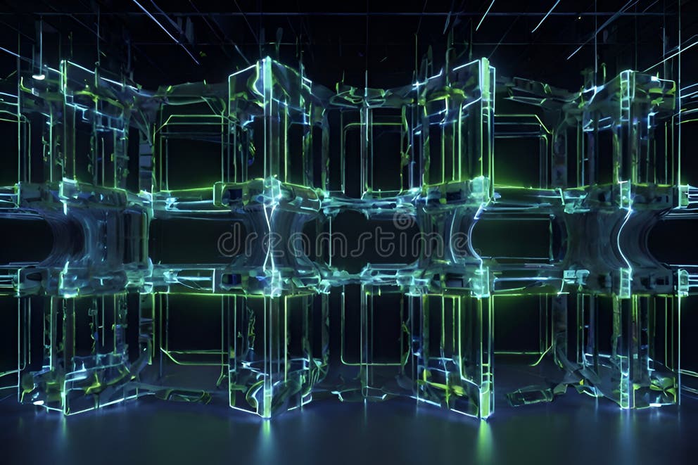 Abstract Neon Soundwave Design with Vibrant Energy and Rhythmic Flow ...