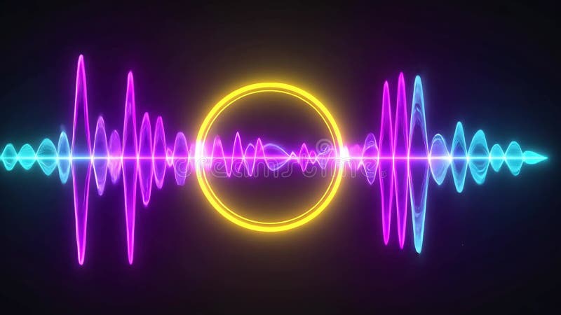 Neon Soundwave Visualization Stock Footage - Video of energy ...