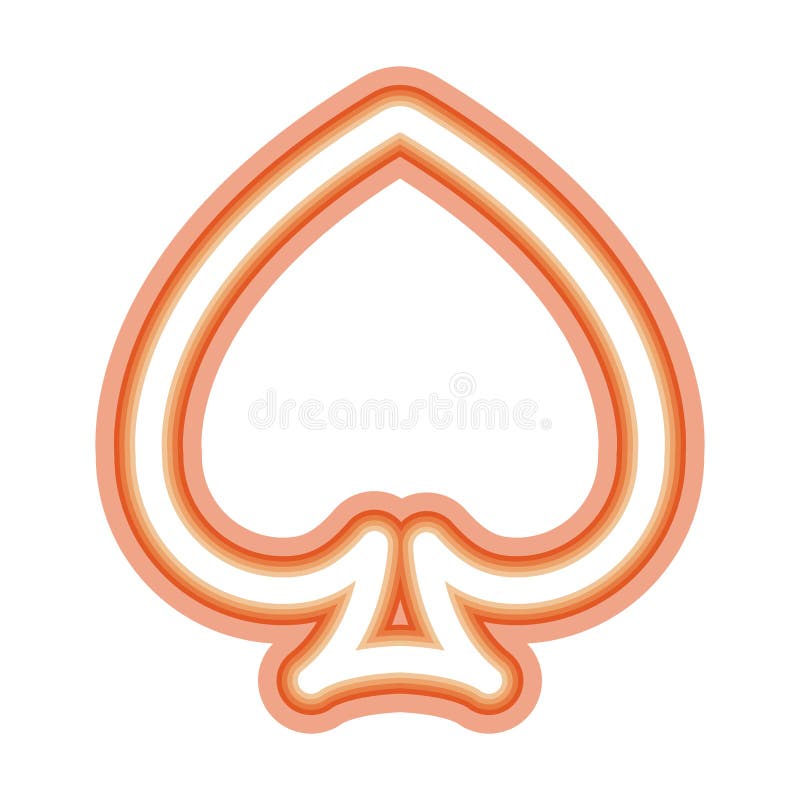 Neon spade icon stock vector. Illustration of retro, clipart - 79182220