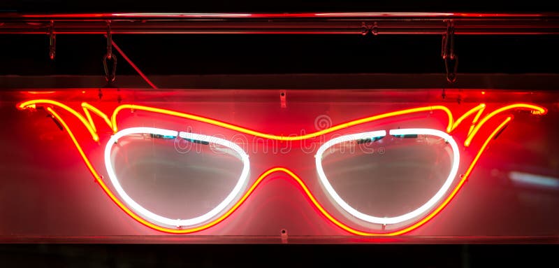 Neon Specs Sign stock photo. Image of spectacles, opticians - 42552310