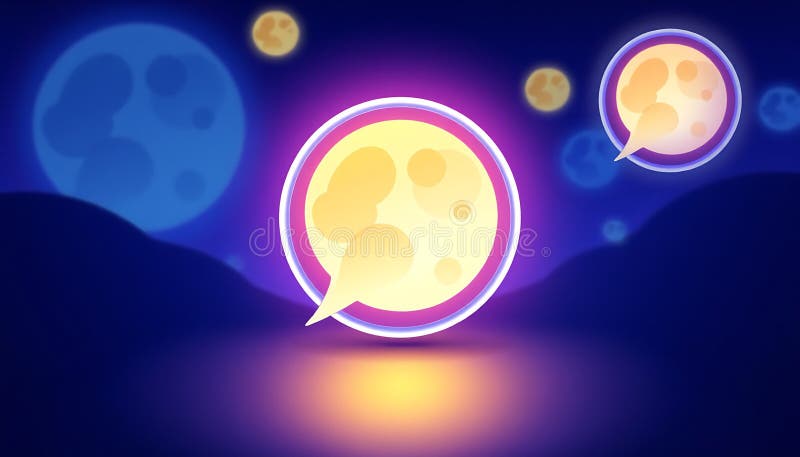 Neon Speech Bubbles Design, Modern Communication and Vibrant Graphics ...