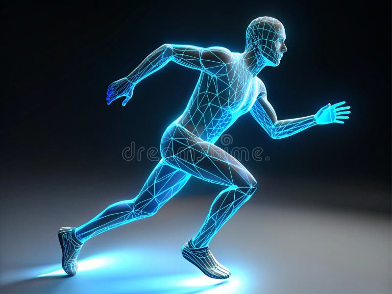 Neon Sprint in Motion stock illustration. Illustration of pulse - 377951297
