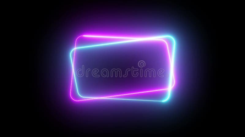 Neon Square Frame and Mix Two Frames Walk and Color Change Frame Color ...