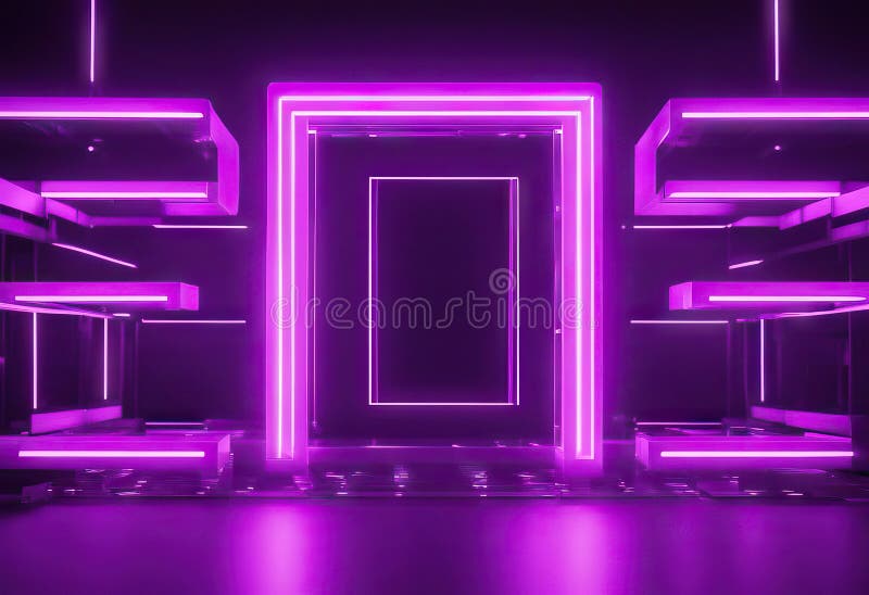 Neon Square Purple Move in Loopable Stock VideoNeon Lighting ...