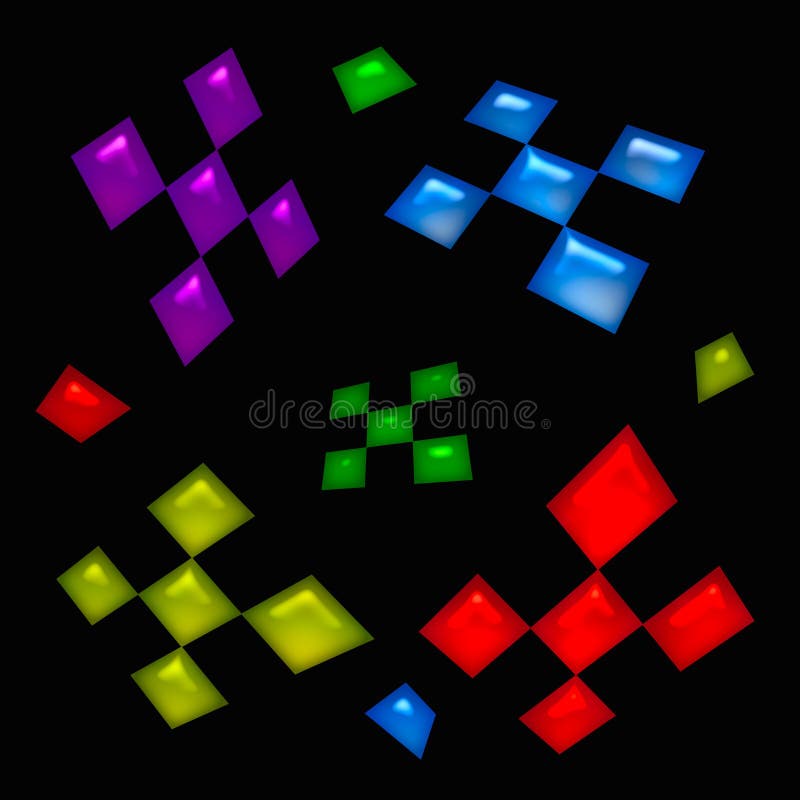 Neon Squares Art Picture. Image: 1877784