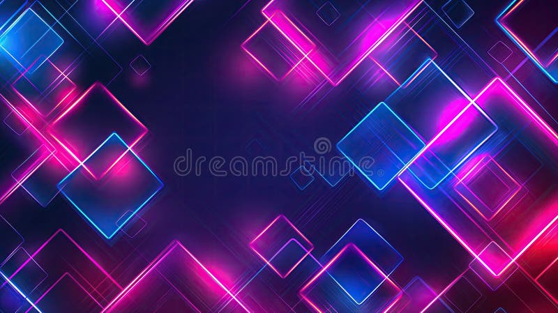 Neon squares effect stock image. Image of glass, circle - 309007823