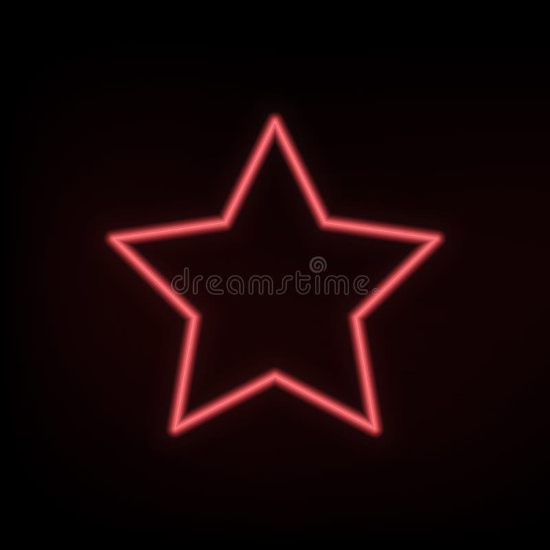 Red Star with an Outline and a Colored Silhouette on a Colored Blue ...