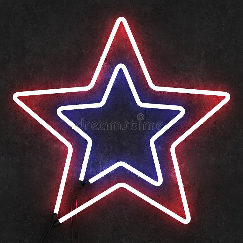 Neon star from a spiral. stock vector. Illustration of round - 112034716