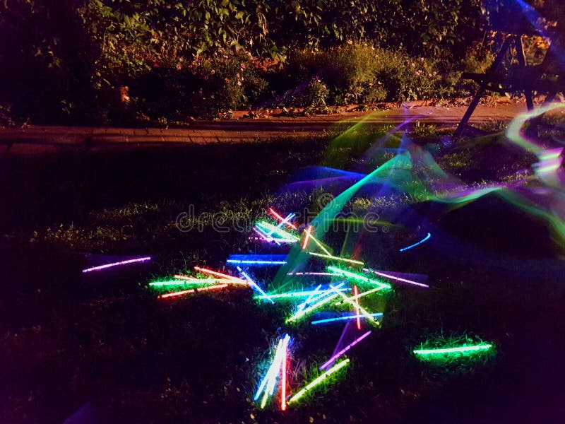 Neon Sticks stock photo. Image of colours, sticks, shining - 89396556