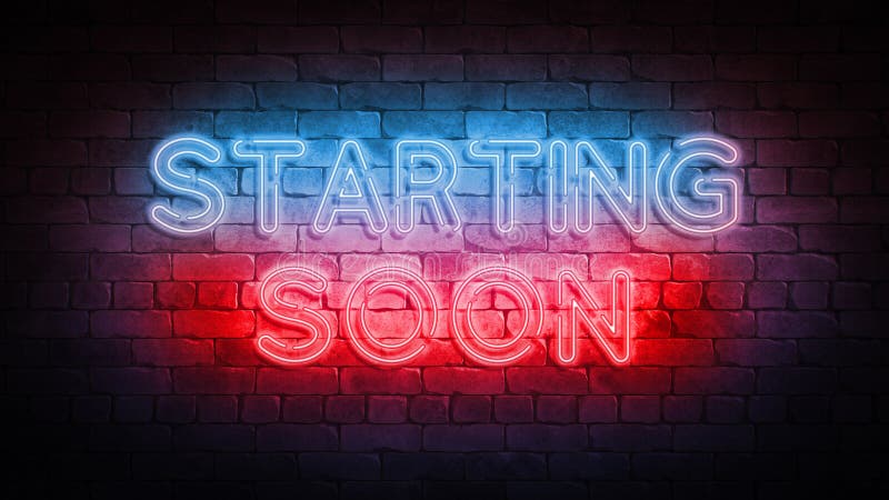 NEON STREAM START 3d Render Stock Illustration - Illustration of live ...