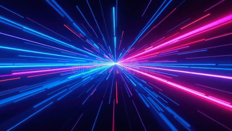 Neon Stripes Create Dynamic Visual Effects in Vibrant Colors Stock ...