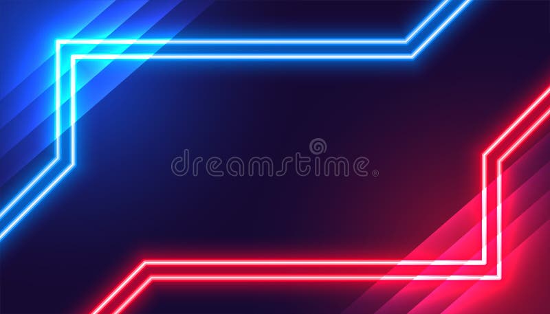 Neon Style Glowing Led Lines Modern Background with Empty Space Stock ...