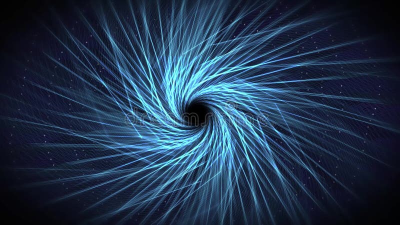 Tunnel of Time and Space, Neon Style Shades of Blue Stock Video - Video ...