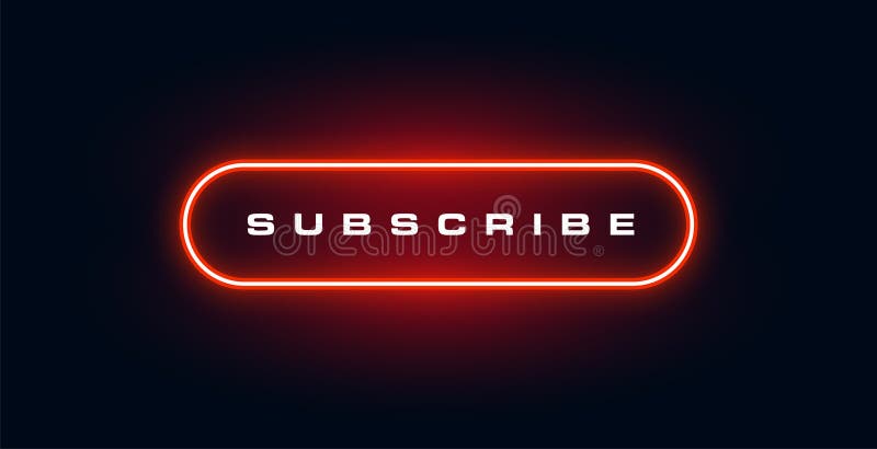 Neon Style Web Subscribe Button Icon Design Stock Vector - Illustration ...