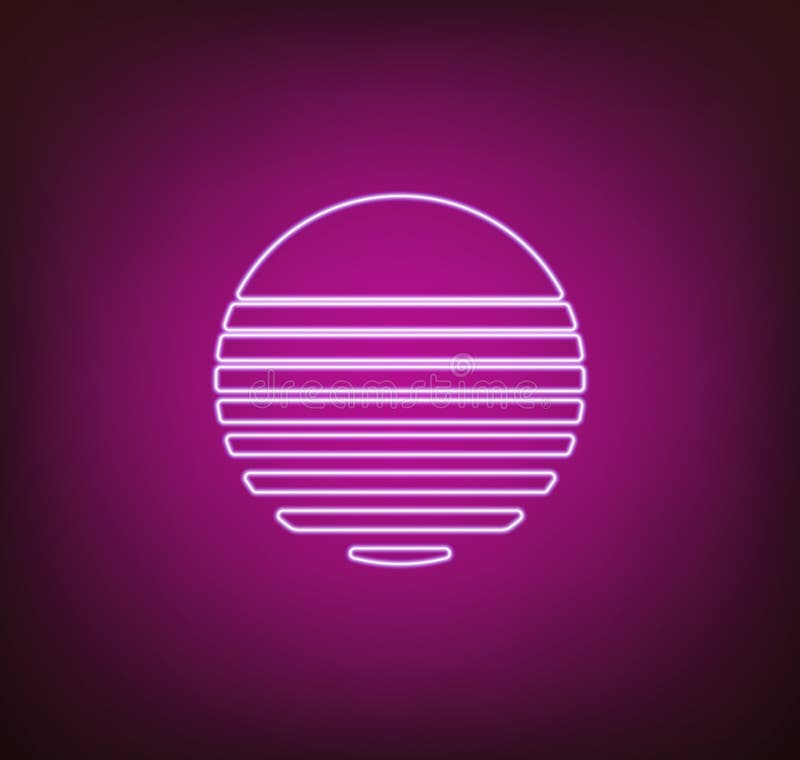 Neon sun stock vector. Illustration of blue, design - 146111478