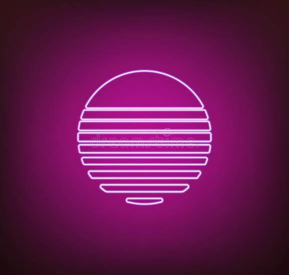 Neon sun stock vector. Illustration of blue, design - 146111478