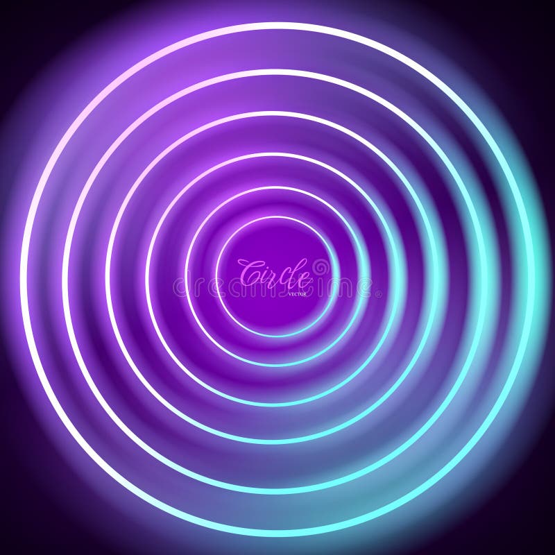 Neon Swirl. Curve Line Light Effect Stock Vector - Illustration of ...