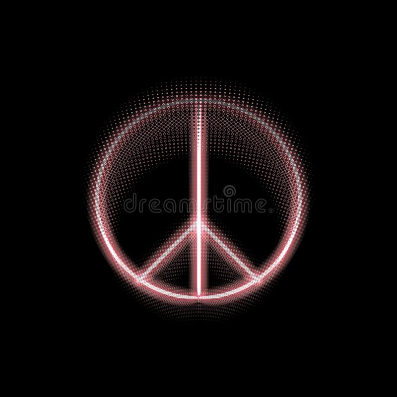 Halftone peace sign stock illustration. Illustration of fade - 140372421