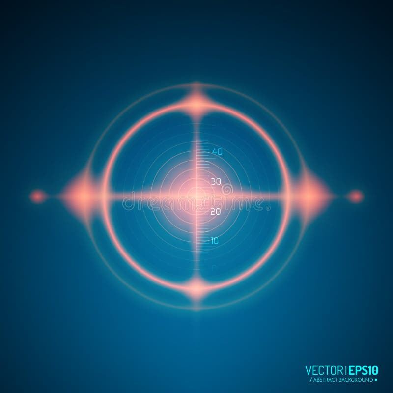 Sniper Scope . Neon Target Concept. Game Interface Element Stock Vector ...