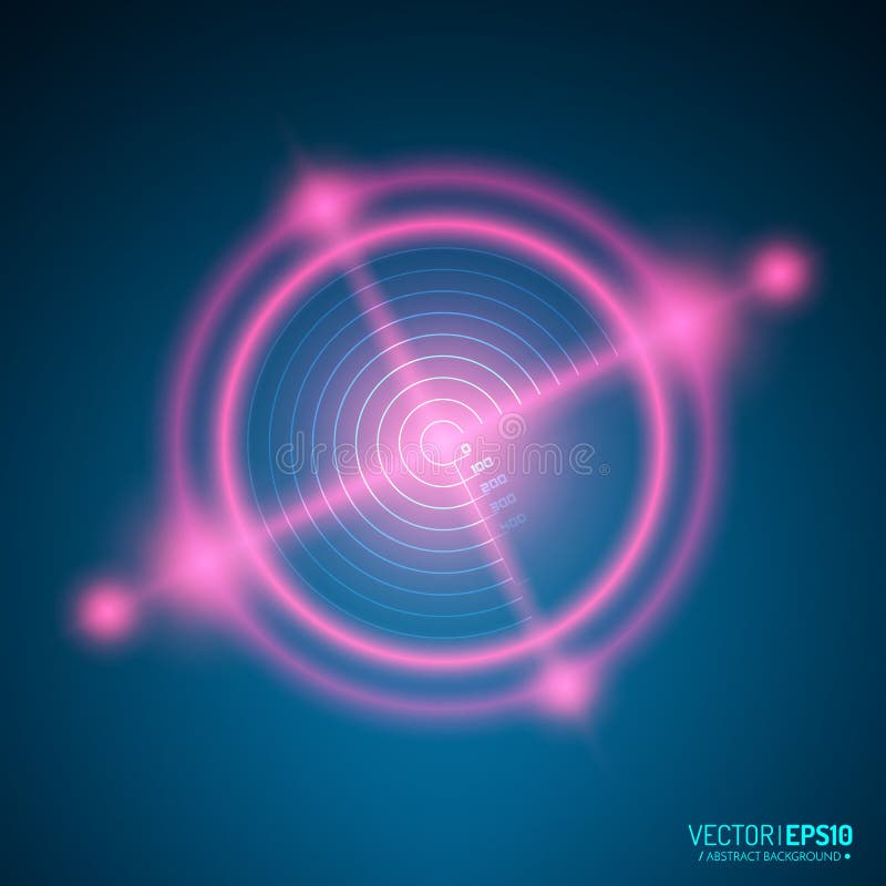 Neon Target . Game Interface Element. Vector Stock Vector ...