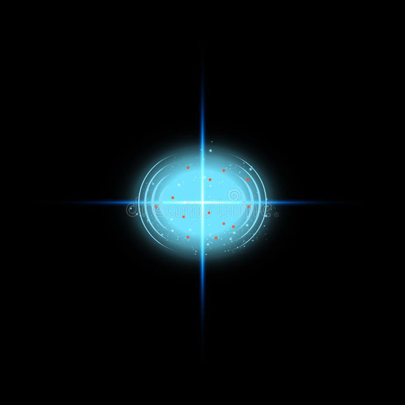 Neon Target Isolated. Game Interface Element Stock Vector ...