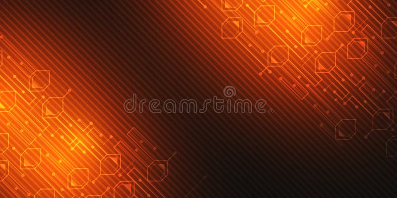 Neon Technology Banner.Techno Linear Geometric Design.Computer Aided ...