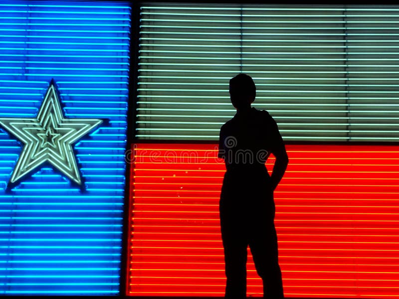 Neon Texas flag stock image. Image of silhouette, flag - 254510589