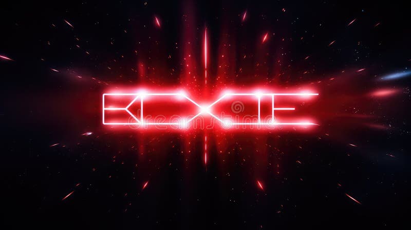 Neon text effect red stock illustration. Illustration of style - 373147126