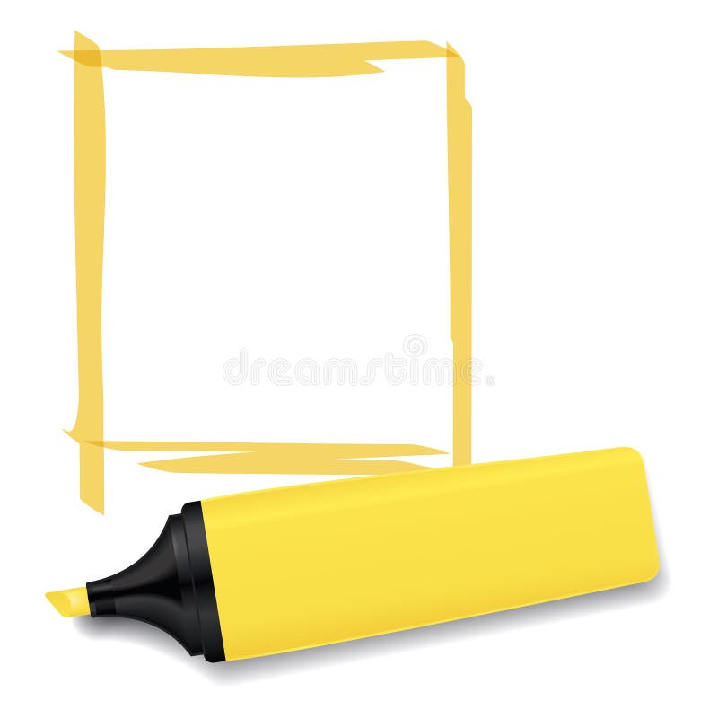 Highlighter Yellow Mark Stock Illustrations – 955 Highlighter Yellow ...