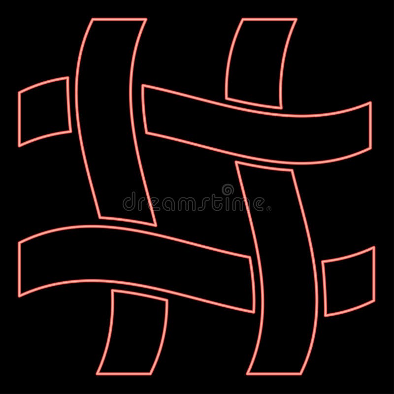 Neon Textile Fabric Linen Texture Weaved Red Color Vector Illustration ...