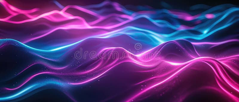 Neon-themed Abstract Backdrop, AI Generated Stock Illustration ...