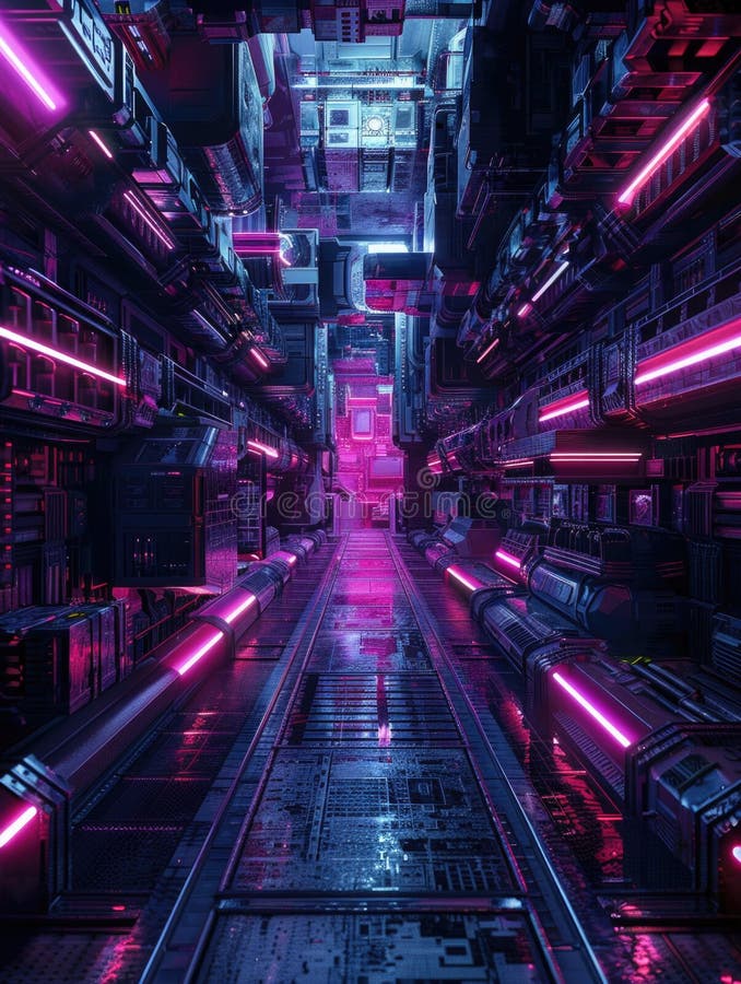 Neon Train Track stock image. Image of train, nighttime - 376804383