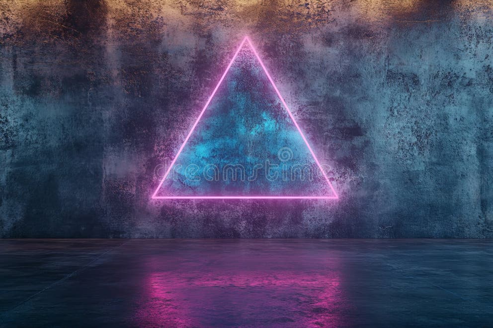 Neon Triangle Dance: a Sci-Fi Setting with Angled Lines and a ...