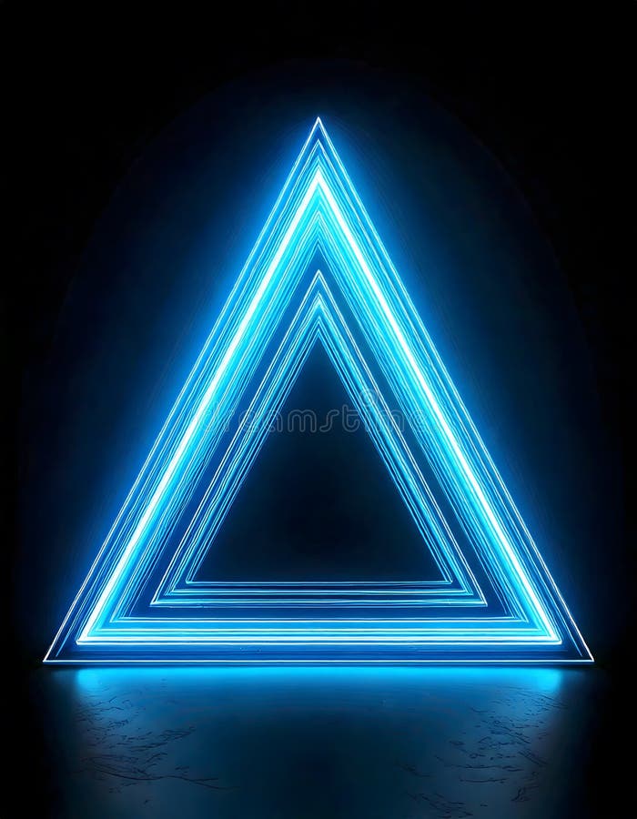 Neon Triangle Glow stock illustration. Illustration of vivid - 369620992