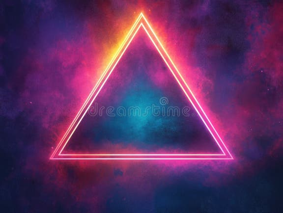 Neon Triangle Glow stock image. Image of triangle, path - 380529997
