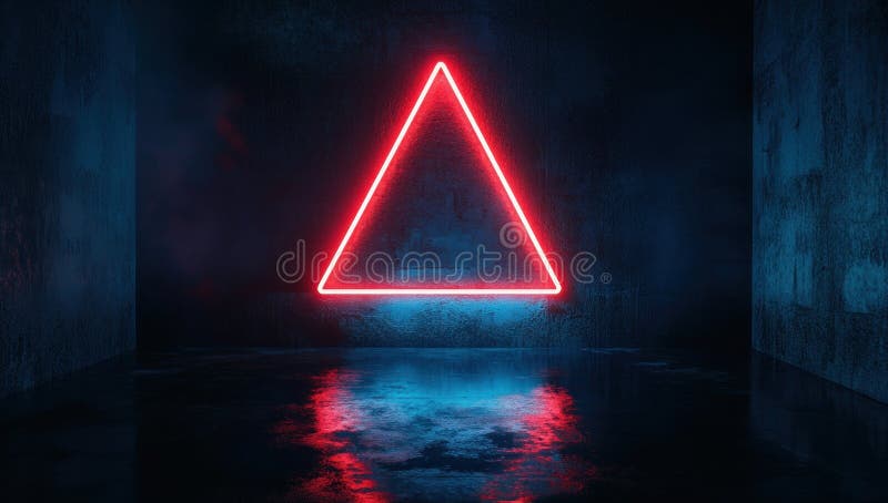 Neon Triangle Graphic Design Stock Illustration - Illustration of ...