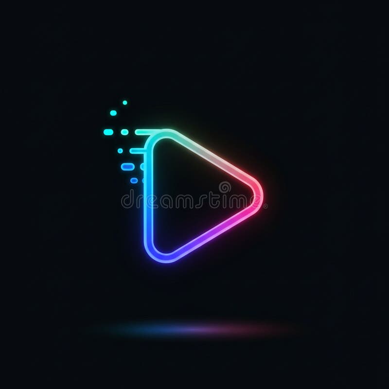 Triangle Play Stylish Logo Icon Stock Vector - Illustration of design ...