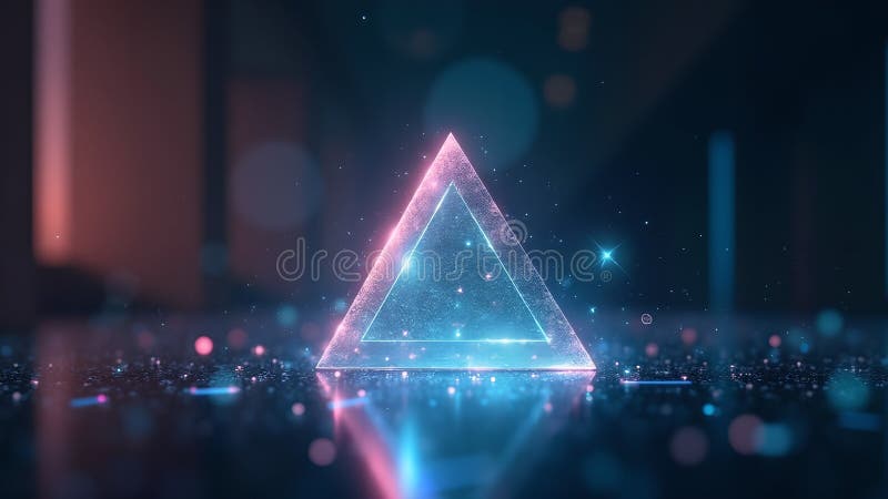Neon Triangle Portal To Another Dimension Stock Illustration ...
