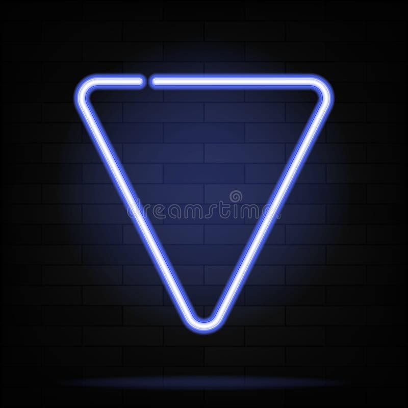 Neon Triangle Shape. Vector Illustration. Bright Trendy Figures for ...