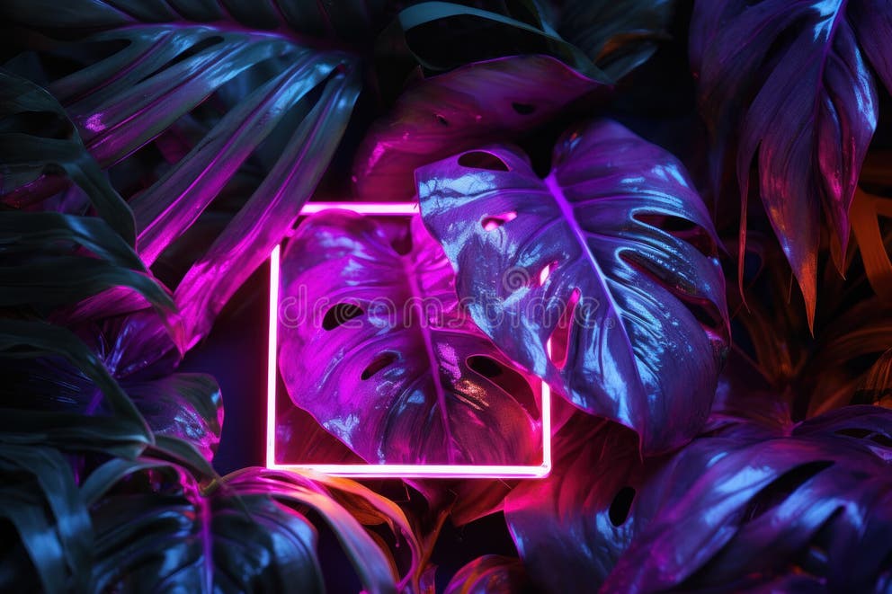 Neon Triangle. Triangles Neon Lights Frame. Neon Light Geometric ...