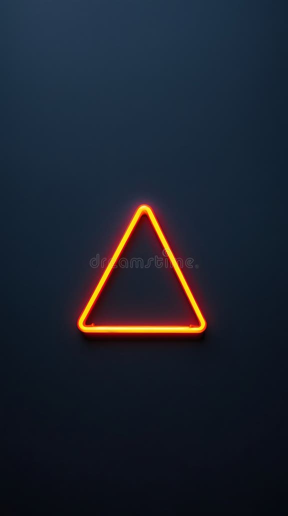 Neon Triangles Arranged Against a Dark Background Create an Eye ...