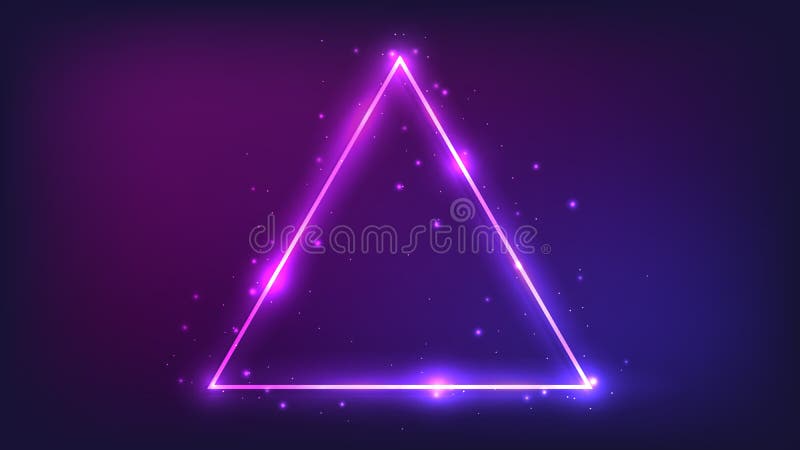 Neon Triangular Frame with Shining Effects Stock Vector - Illustration ... Neon Triangular Frame with Shining Effects Stock Vector - Illustration ...