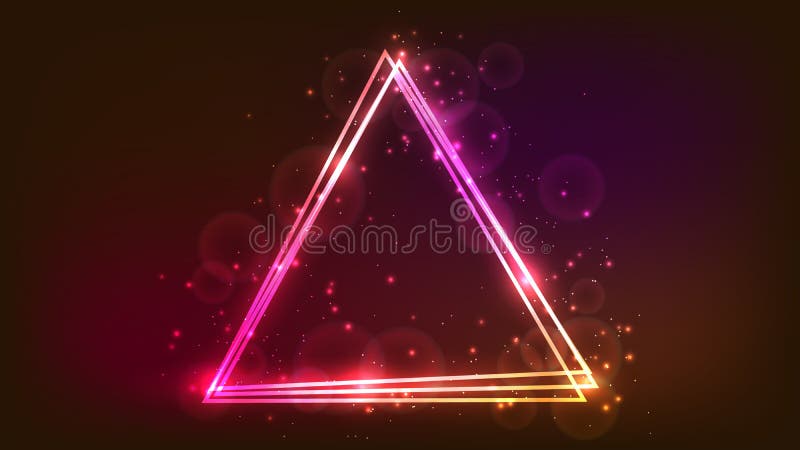 Neon Triangular Frame with Shining Effects and Sparkles Stock Vector ... Neon Triangular Frame with Shining Effects and Sparkles Stock Vector ...