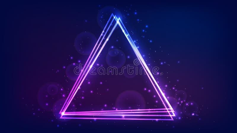 Neon Triangular Frame with Shining Effects and Sparkles Stock Vector ... Neon Triangular Frame with Shining Effects and Sparkles Stock Vector ...