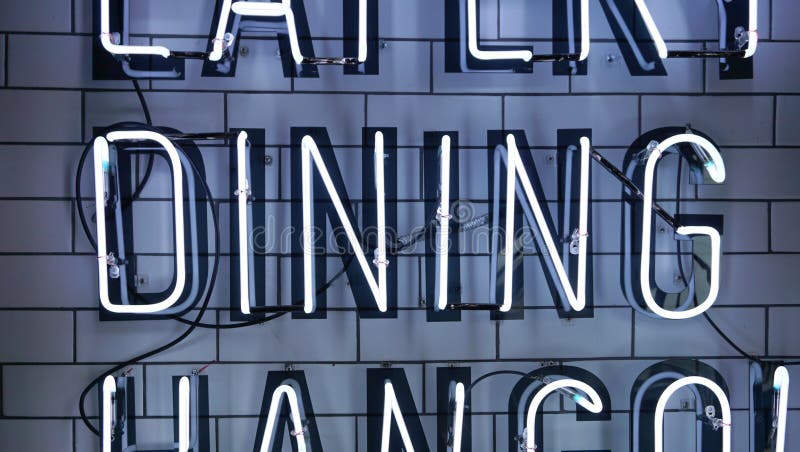 Neon Tube Light Dining Wording Stock Photos - Free & Royalty-Free Stock ...